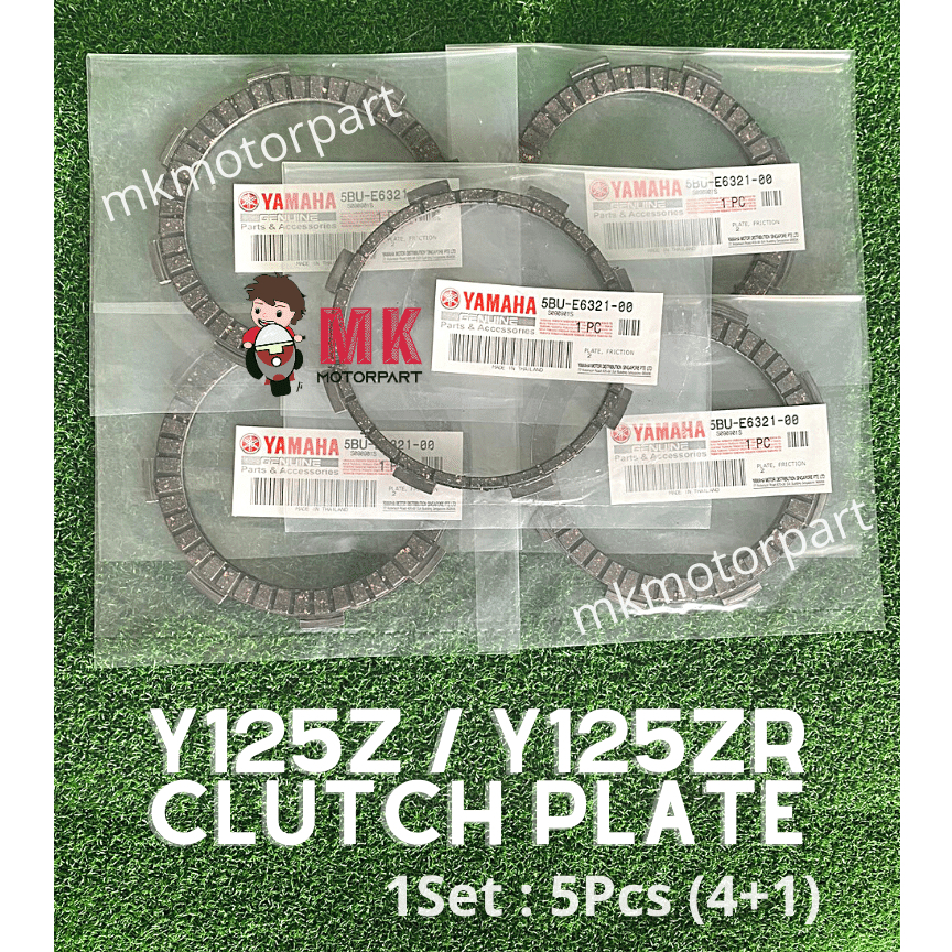 (SET) Yamaha Y125z / Y125zR *Black* CLUTCH PLATE (5 Pcs) 5BU-E6321-00 ...