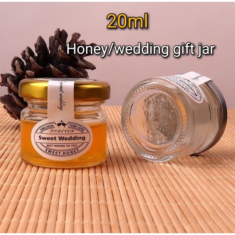 {60pcs /120pcs } 20ml Rd small glass jar/Botol kaca/Round glass jar ...