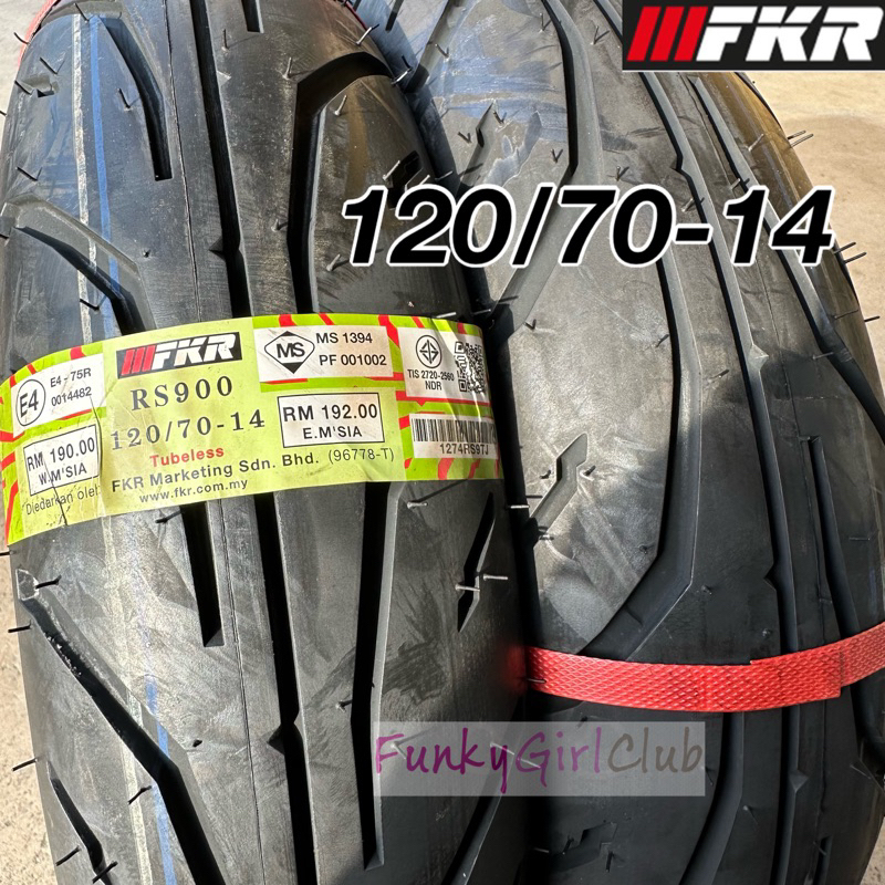 FKR RS900 TUBELESS TAYAR 120/70-14 Bunga Air Yamaha NVX HONDA VARIO 160 ...