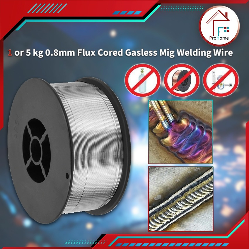 0.8MM 1KG / 5KG FLUXCORE Gasless MIG Welding Wire / Flux Core | Shopee ...
