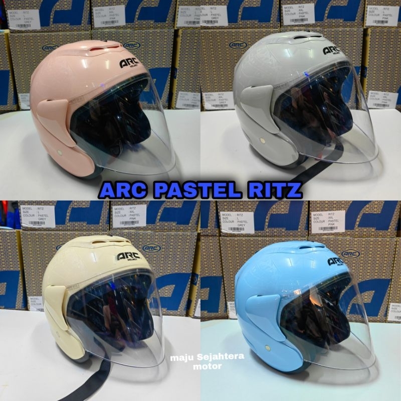 helmet arc Ritz PASTEL grey blue pink cream original | Shopee Malaysia
