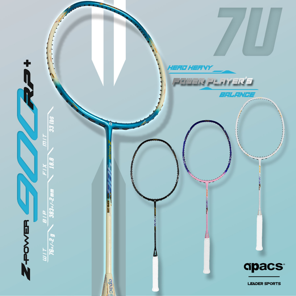 (FREE STRING & GRIP) APACS NEW BADMINTON RACKET Z-POWER 900 RP+ SUPER ...