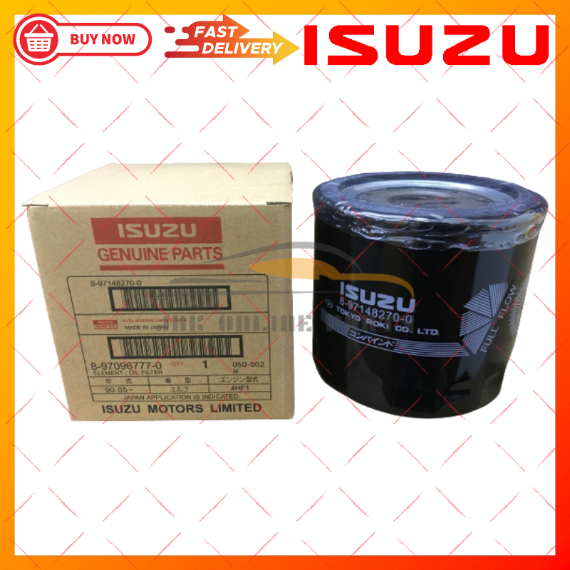 ISUZU HICOME 4.3CC 4HF1 OIL FILTER 8-97148270-0/897148270 | Shopee Malaysia