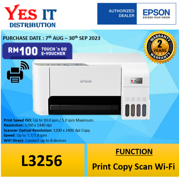 Epson EcoTank L3256 A4 Wi-Fi All-in-One Ink Tank Printer | Shopee Malaysia