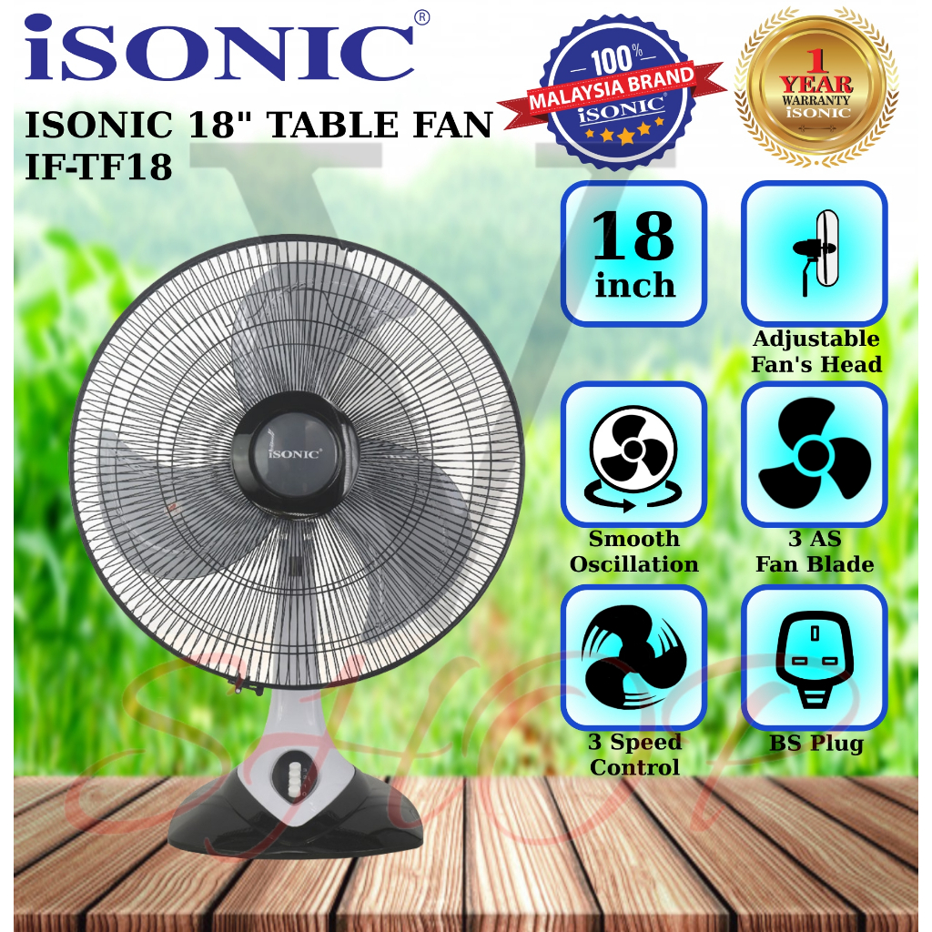 ISONIC 18" TABLE FAN IF-TF18 | Shopee Malaysia
