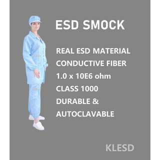 klesd/ Cleanroom ESD smock and cap - grid type - ready stock (without ...