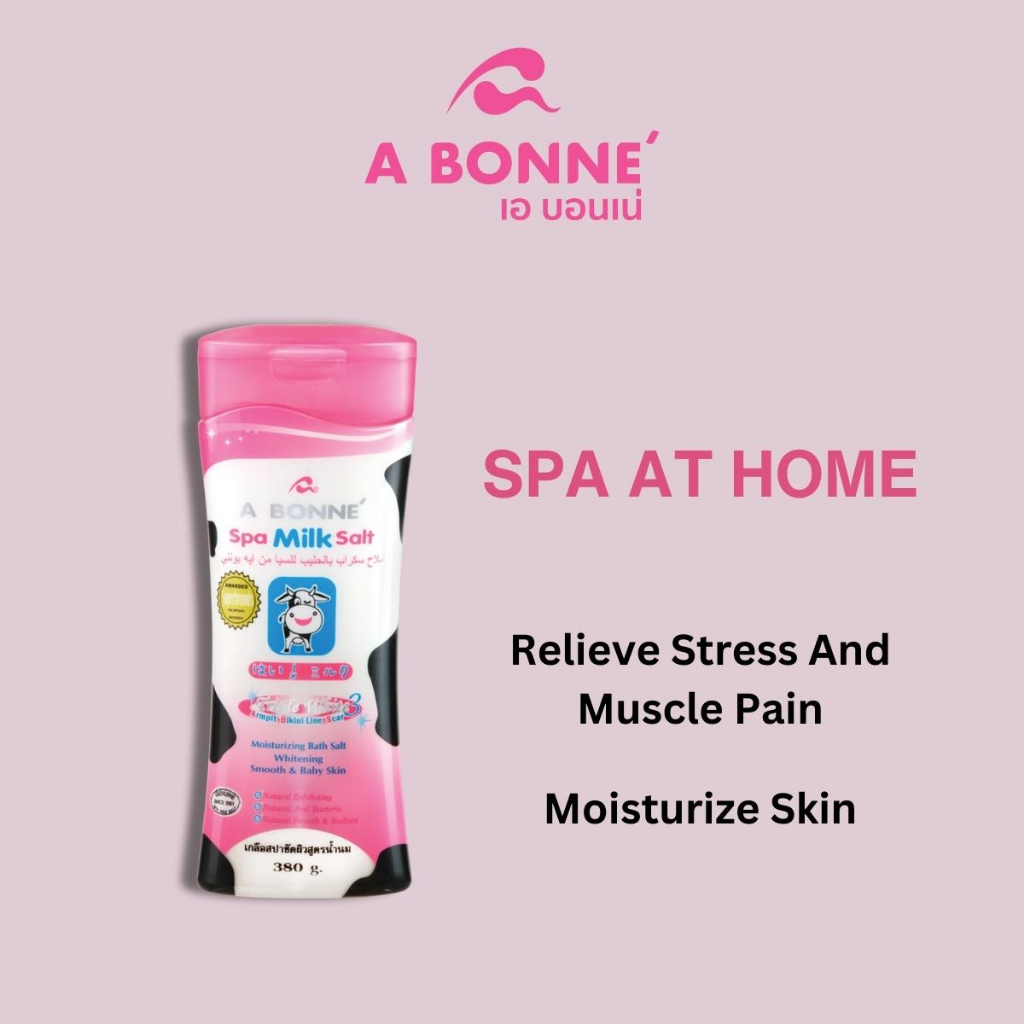 A Bonne Spa Milk Bath Salt Lotus Bottle Body Scrub Reduce Stress ...