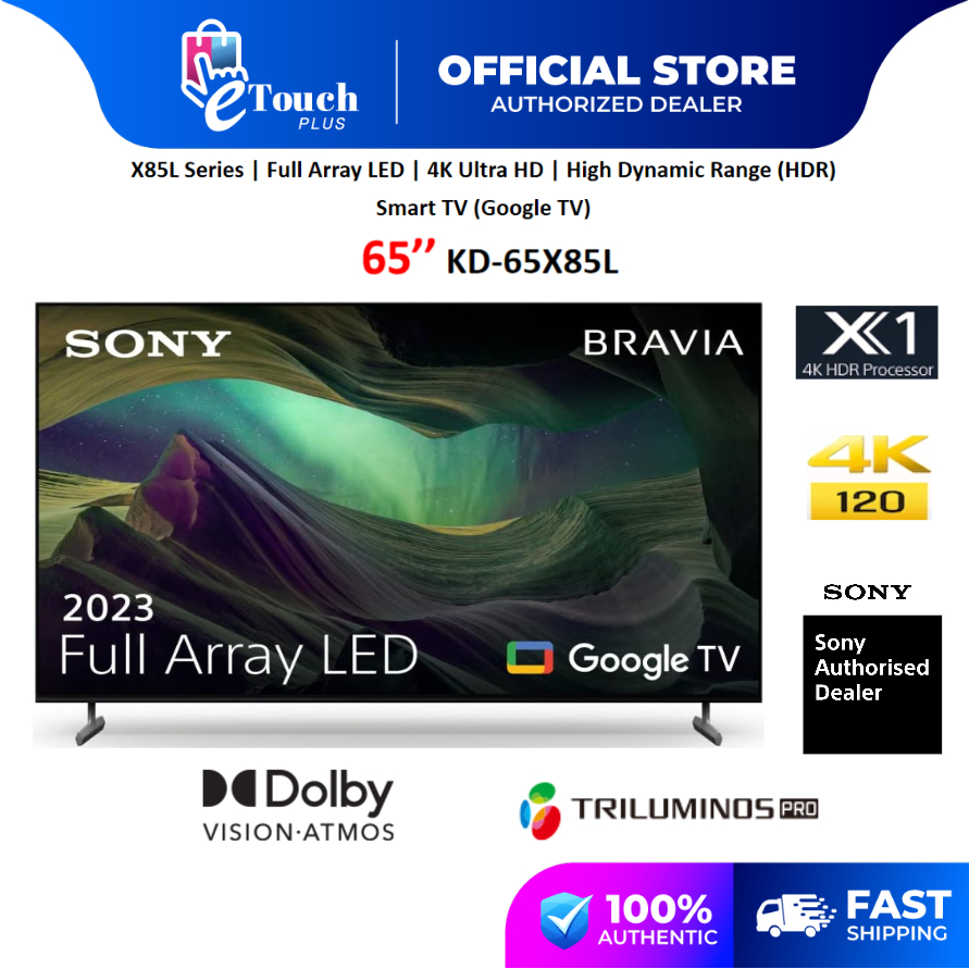 Sony X85L 4K Ultra HD Smart Google TV High Dynamic Range HDR Compatible PS5 (65/55") KD-55X85L ...