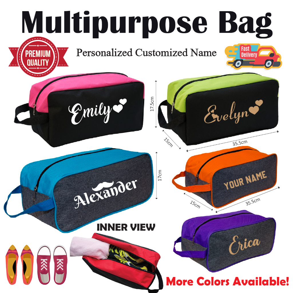 Personalized Customized Name🔥 Shoe Bag 🥾 Travel Shoe Bag 👟 Beg Kasut 👞 ...