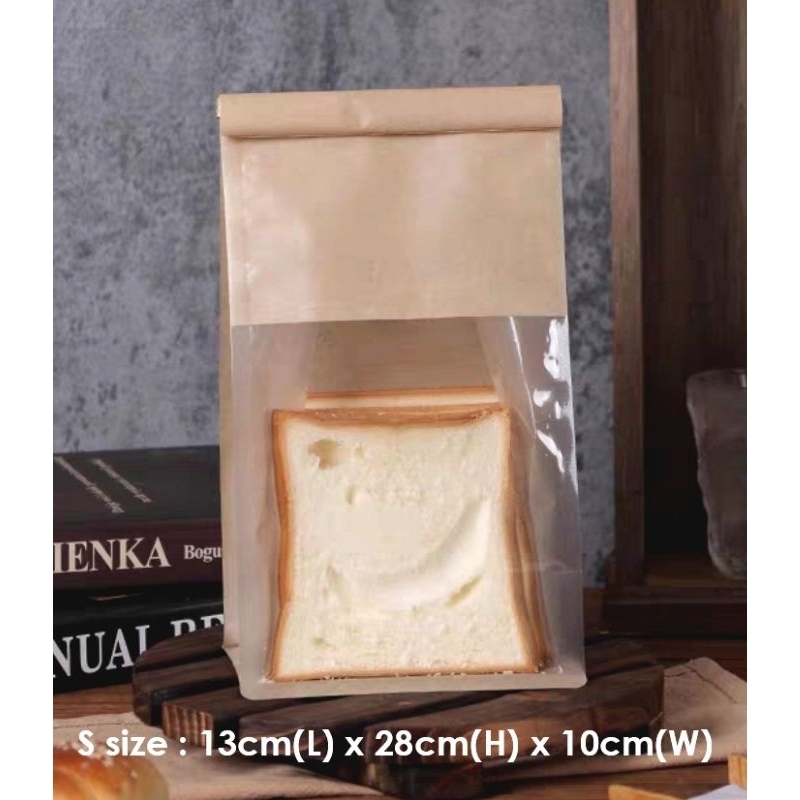Bakery Toast Loaf Bread Pastry Roti Packaging Bag Kraft Paper Cookie ...