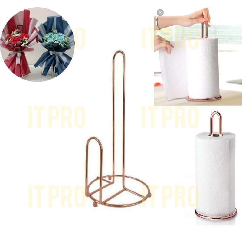PRO🏠Stainess Steel Tisu holder for kitchen or toilet paper roll /Bunga ...