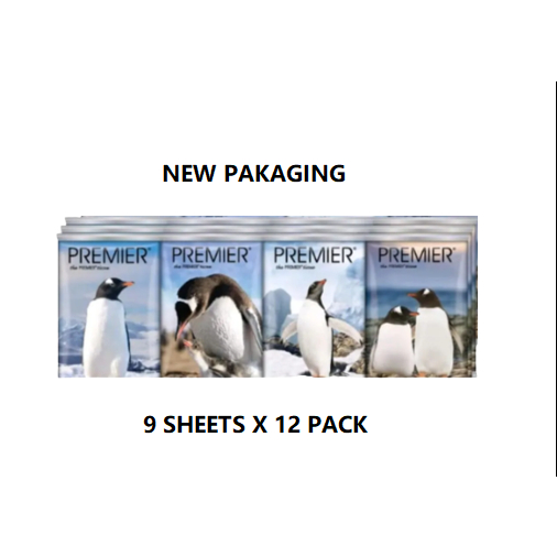 Premier Pocket Tissue 2 ply x 9 sheets x 12 Pack / tisu poket | Shopee ...