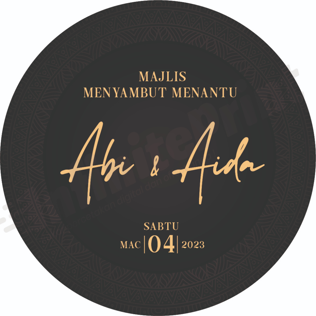 [ 100 PCS ] STICKER DOORGIFT KAHWIN / TUNANG MINIMALIST SIMPLE MURAH ...