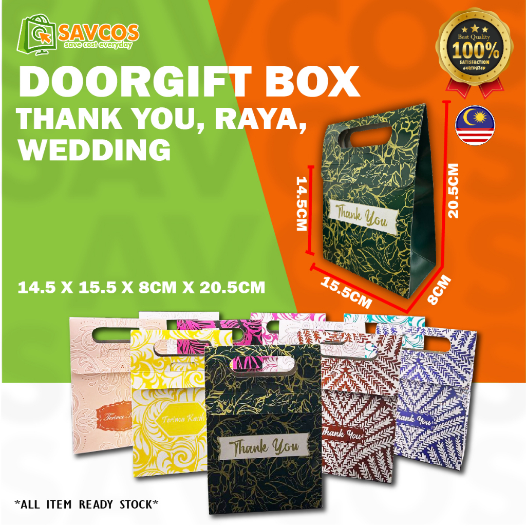 1pcs PROMOSI Thank You Wedding Box, Doorgift Box, Kotak Kahwin ...
