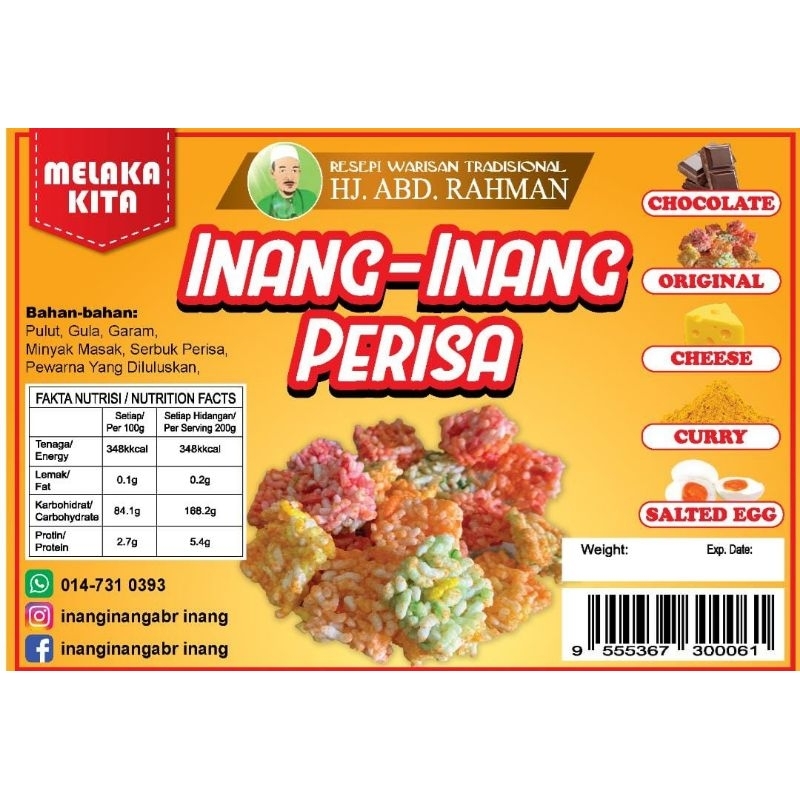 INANG-INANG MELAKA PELBAGAI PERISA | Shopee Malaysia