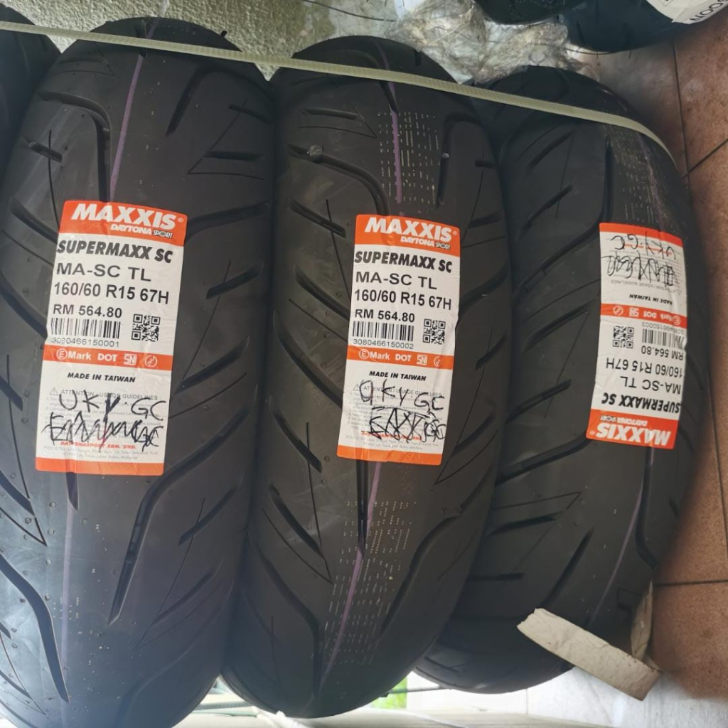 TYRE MAXXIS SUPERMAXX SC MA-SC TUBELESS 160/60-R15 FOR YAMAHA T-MAX ...