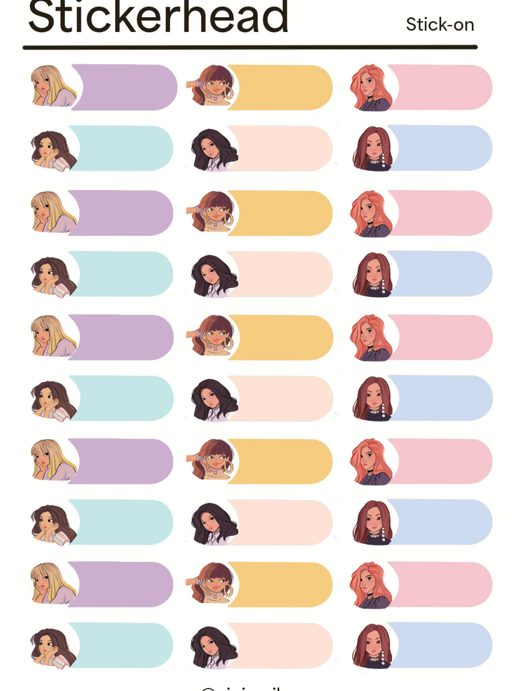 Blackpink custom stickers custom label stickerhead 30 stickers ...