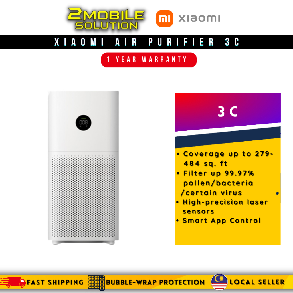 XIAOMI Mijia Mi Air Purifier 3C / 3H [Filter up 99.97% pollen/ bacteria ...