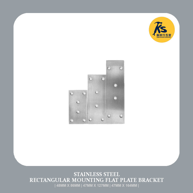 Stainless Steel Rectangular Mounting Flat Plate Bracket ( 48MM X 86MM ...