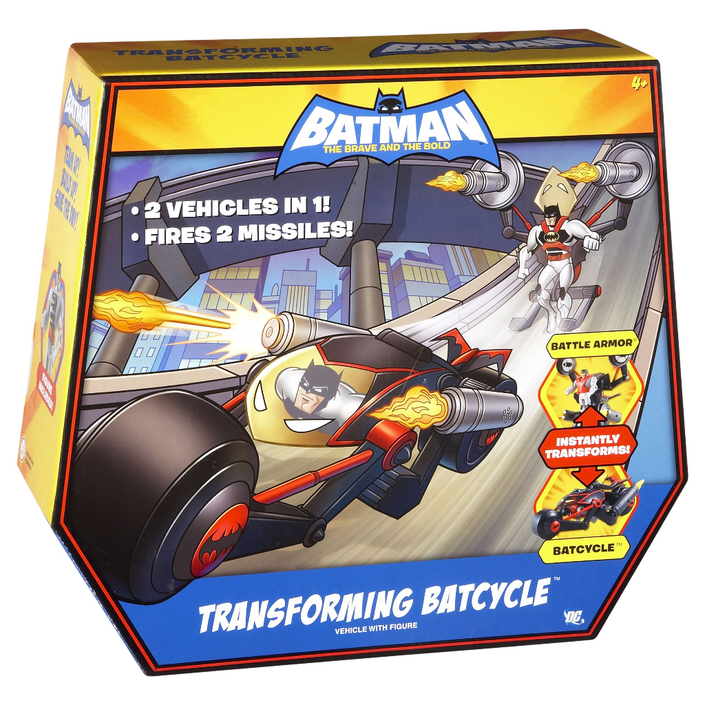 Mattel The Brave and the Bold Snap and Attack Transforming Batcycle ...