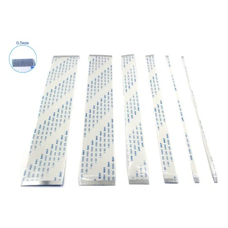 0.5mm Pitch 100mm Flexi Flat Cable FFC Same Reverse Side Short Length ...