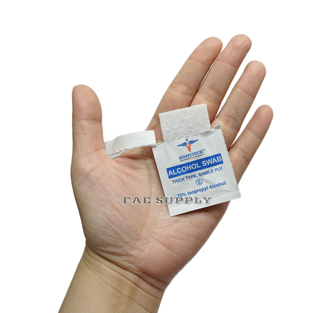 Alcohol Swab Alcohol Pad Hospitech box of 100pcs thick type Medical ...