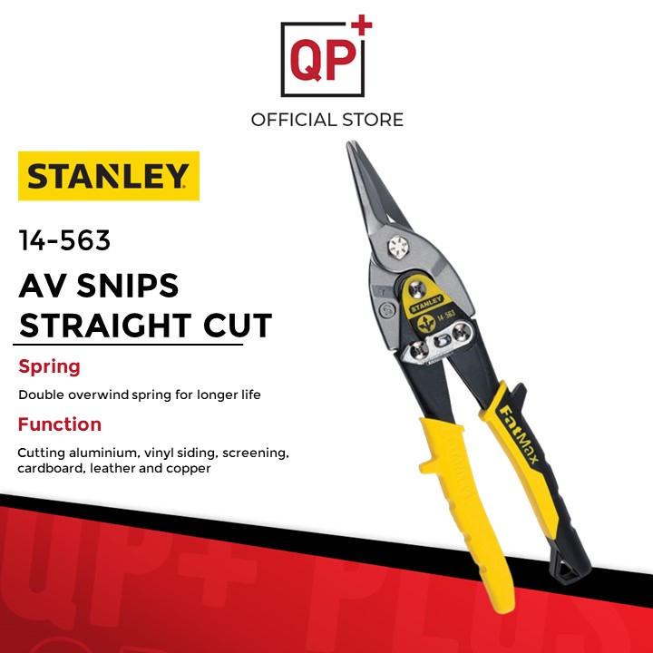 STANLEY FATMAX AVIATION SNIPS STRAIGHT ZINC CUTTER 10" 250MM GUNTING ...