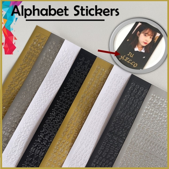 Alphabet Sticker. Decoration Alphabet. sticker huruf. DIY Photocard ...