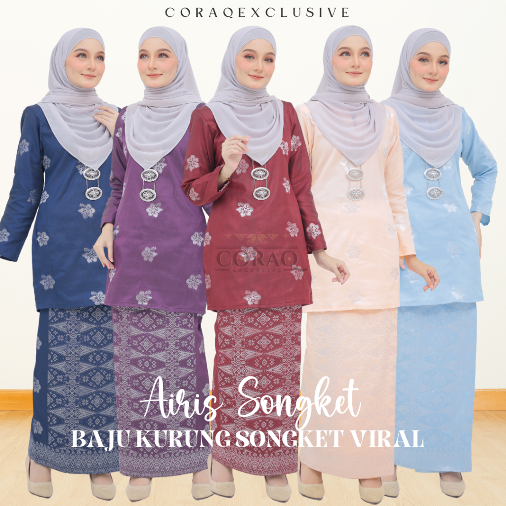 MINI KURUNG SONGKET BUNGA RAYA SILVER ( S-XXL ) | Shopee Malaysia