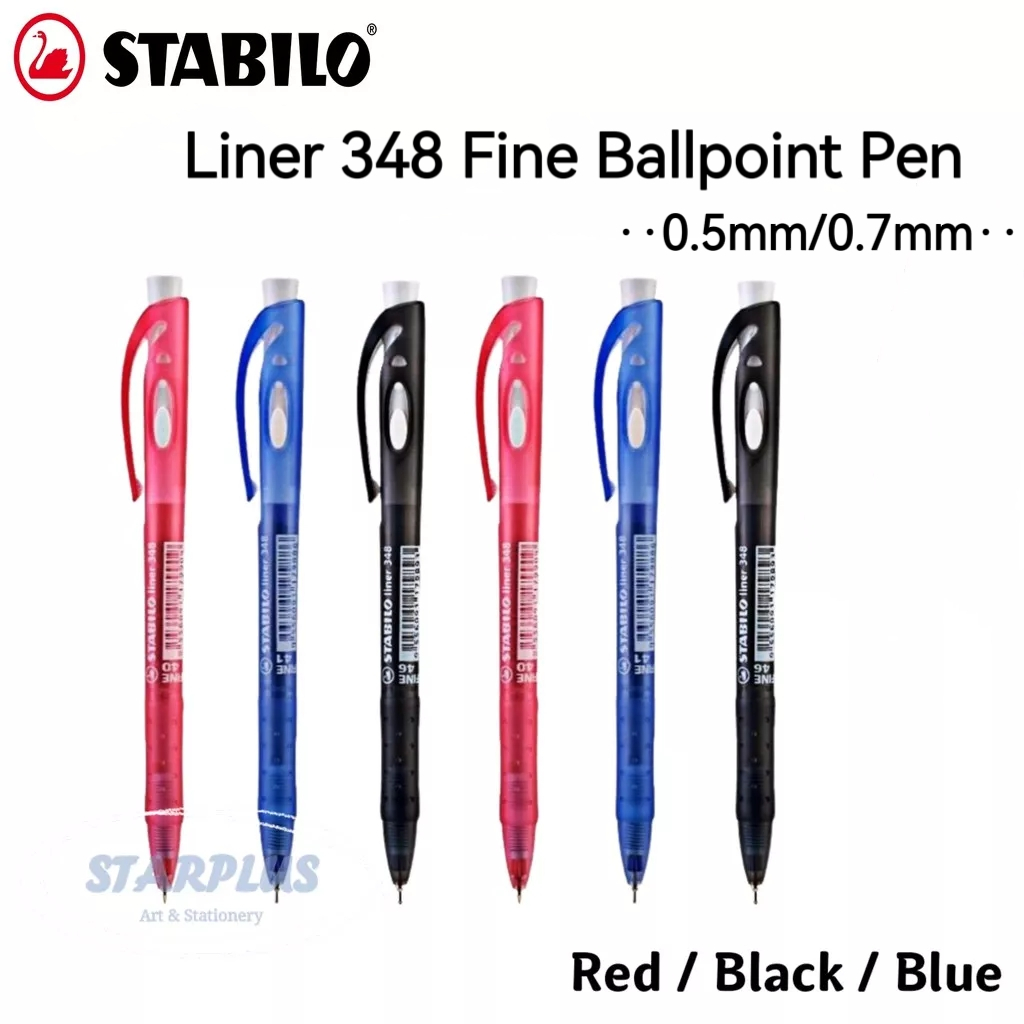 (Starplus)Stabilo Liner 348 Fine Ballpoint Pen / Retractable Semi Gel ...