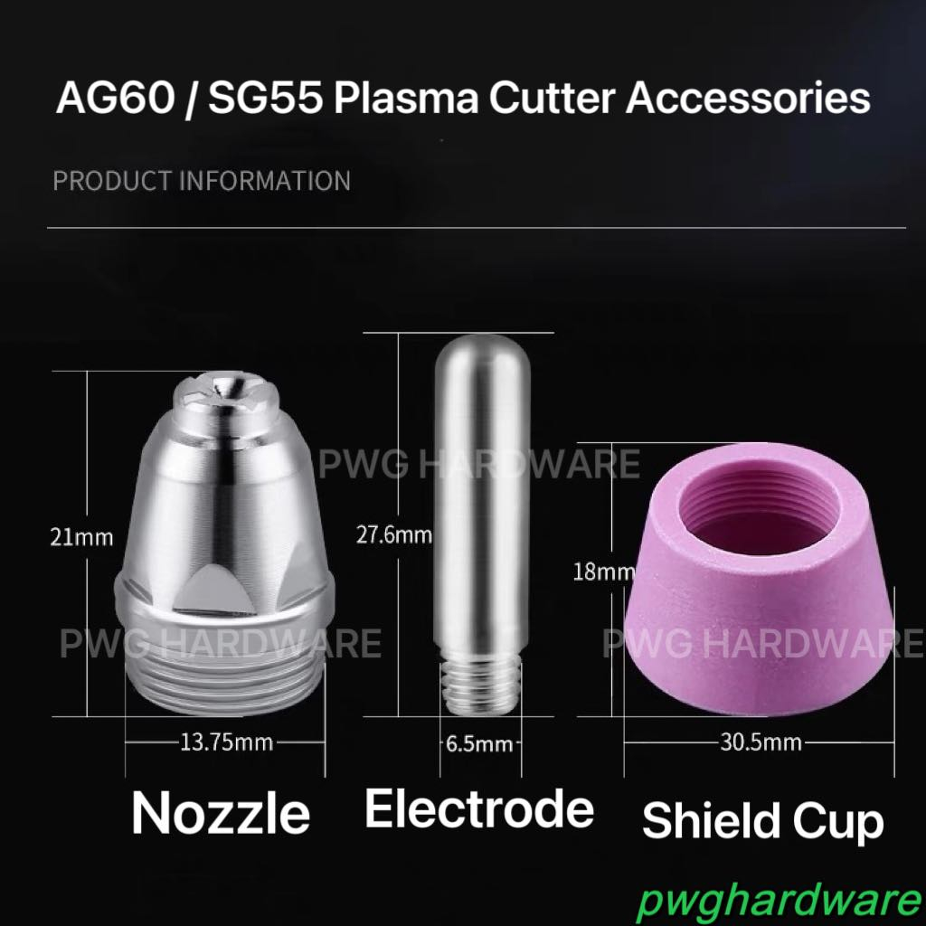 (10PCS/SET) AG60 / SG55 Plasma Cutter Accessories / Nozzle Plasma ...