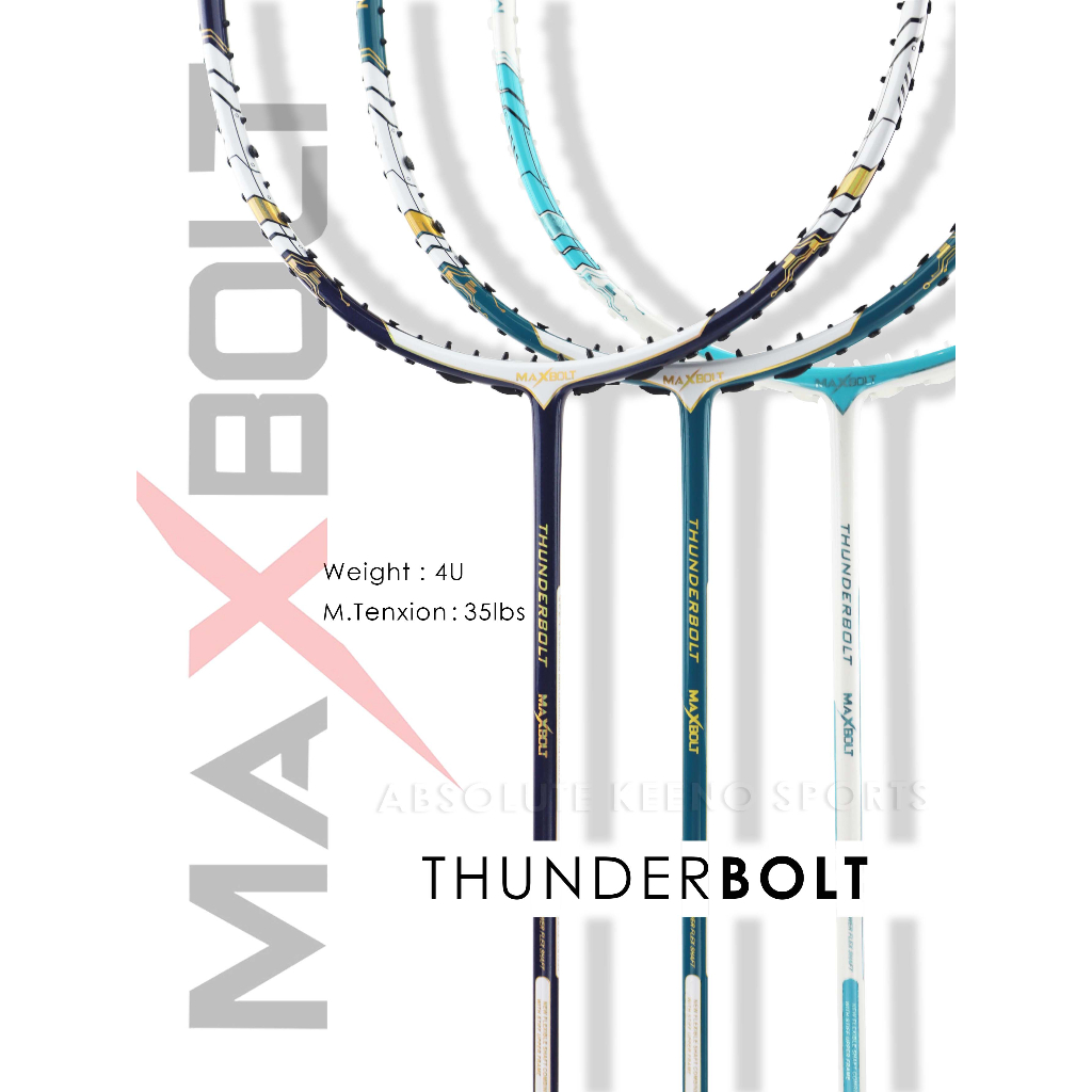 Maxbolt THUNDERBOLT Badminton Racket | Shopee Malaysia