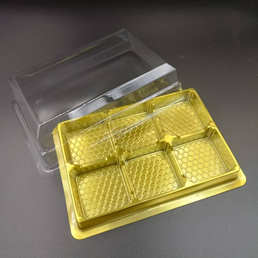 5PCS / SET MC-6S PVC 6IN1 MOONCAKE CASE WITH COVER(S) / MOONCAKE TRAY ...