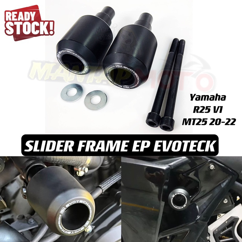 SLIDER FRAME EP EVOTECH YAMAHA R25 V1 / MT25 2020-2022 BODY ANTI-FALL ...