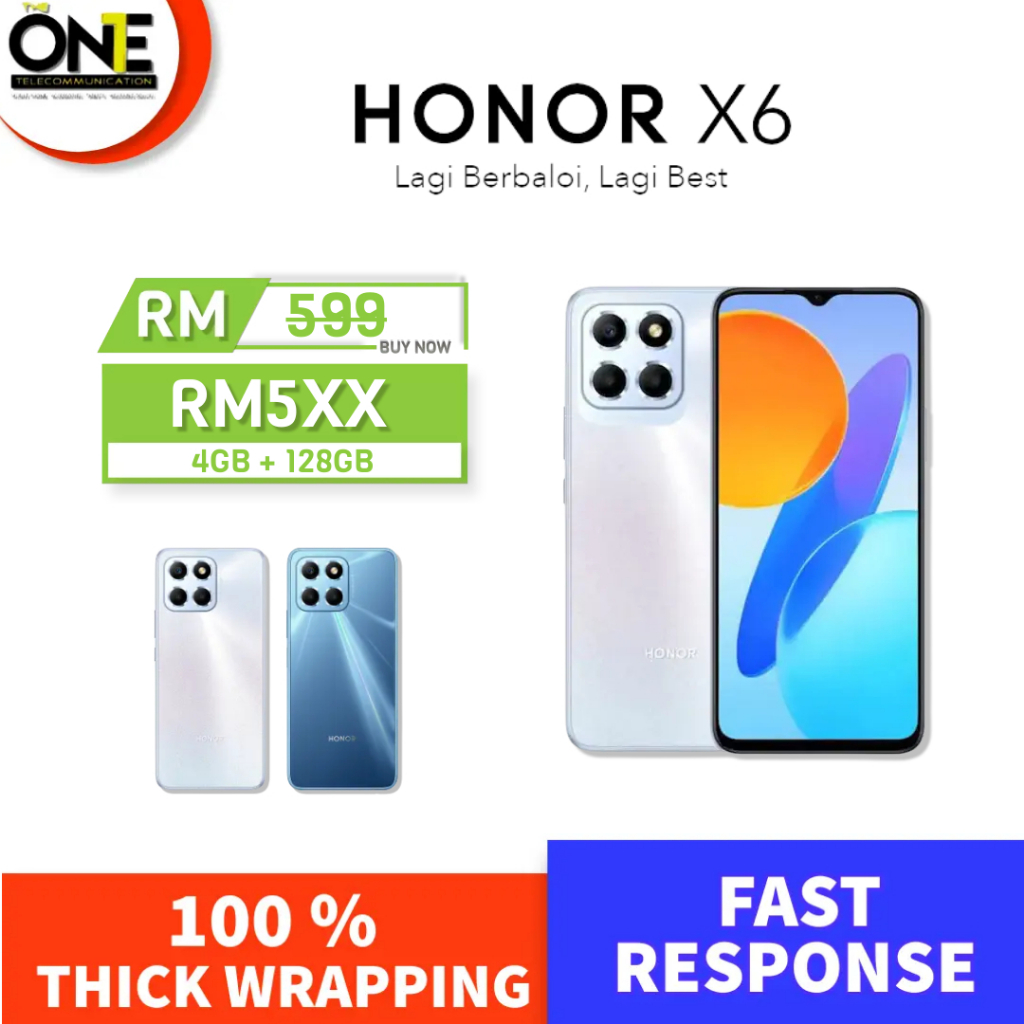 Honor X6 (4GB + 128GB) | OCTA-CORE PROCESSOR | TRIPLE CAMERA | 50MP ...