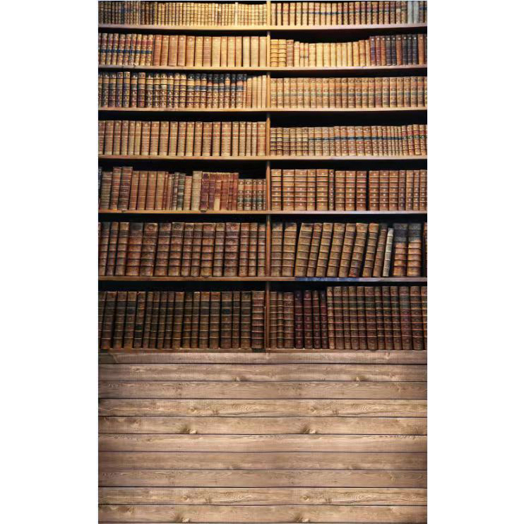 Old Bookshelf Backdrops Photographic Backgrounds Paper 2X3M / 3X6M ...