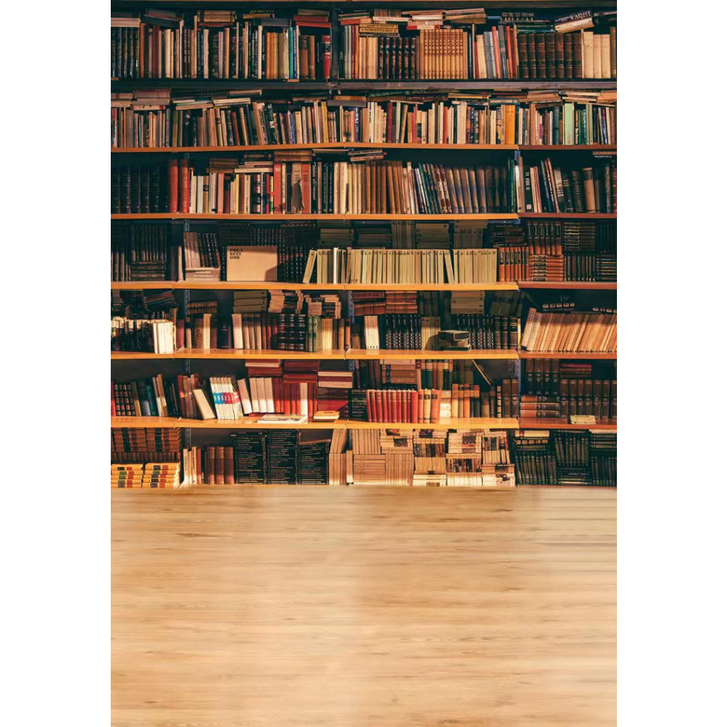 Old Bookshelf Backdrops Photographic Backgrounds Paper 2X3M / 3X6M ...