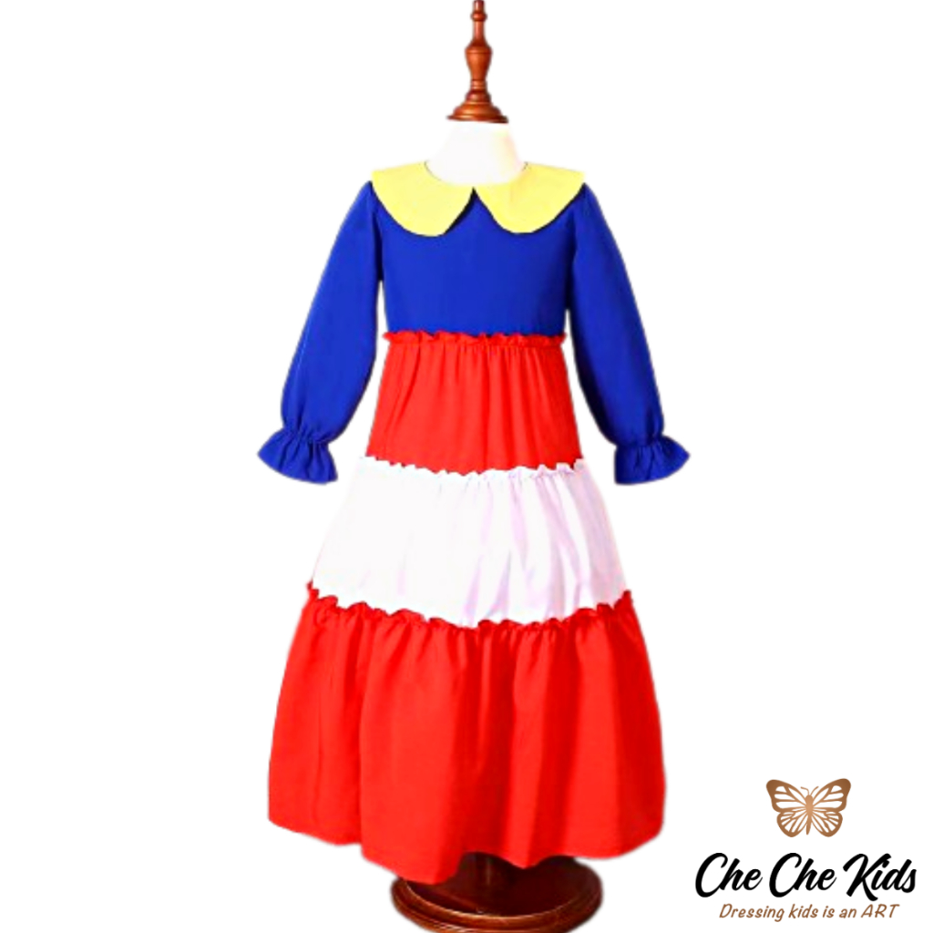 Kids Girl Merdeka Dress Cotton Kanak-kanak Perempuan Lengan Panjang ...