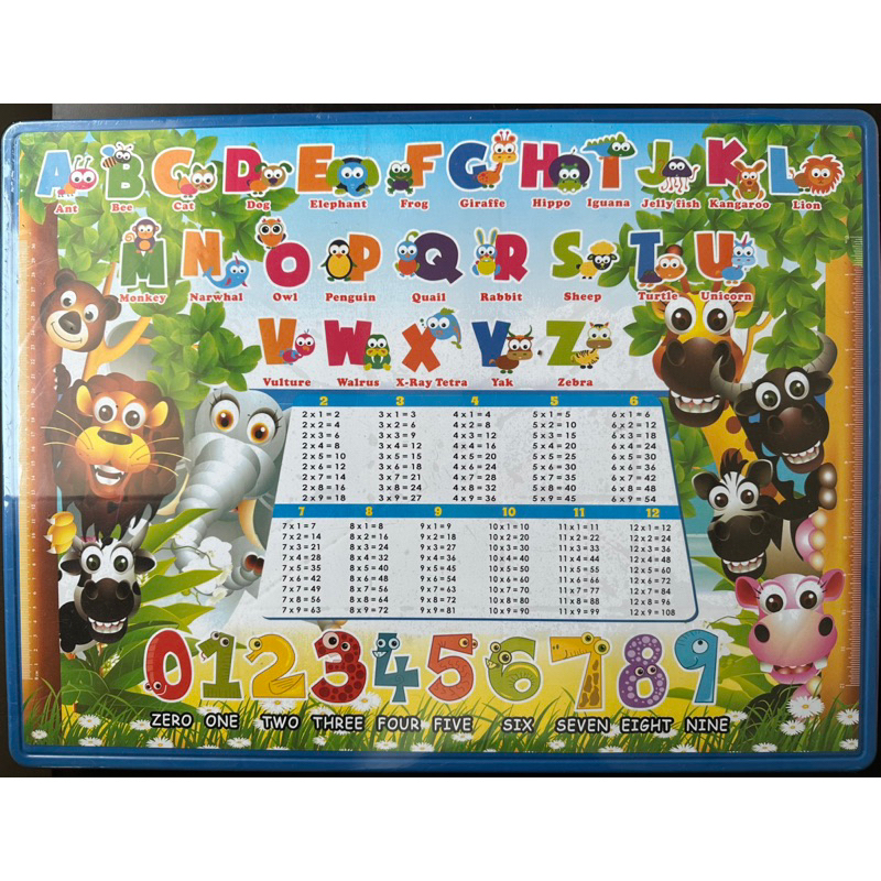 ABC Table/ Study Table/ Plastic Foldable Table/ Kids Study Table ...