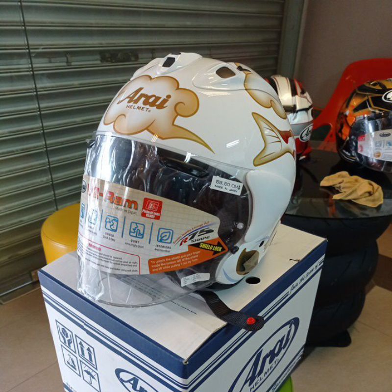 Arai helmet open Face VZ-Ram Koi original NIB set. | Shopee Malaysia