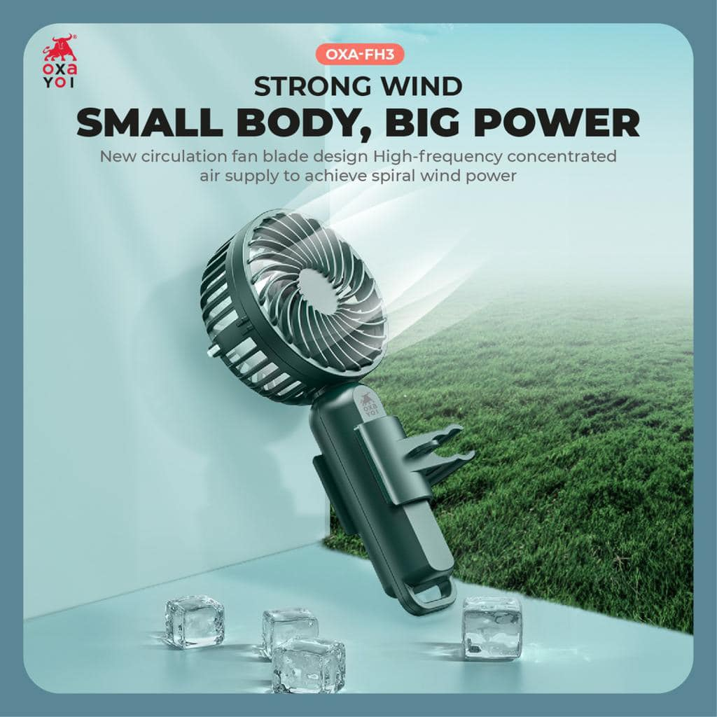 OXAYOI OXA-FH3 POWERFUL MINI FAN 3 SPEED COMPACT AND LIGHT-WEIGHT FAN ...