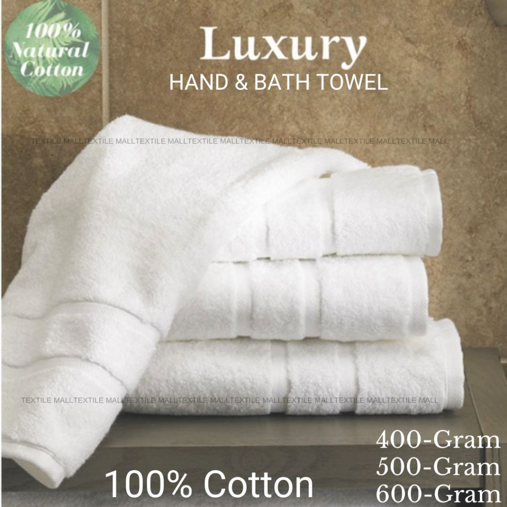 𝐓𝐄𝐗𝐓𝐈𝐋𝐄 Cotton -100% Cotton 70CM X 140CM (Bath Towel White) Hotel towel ...