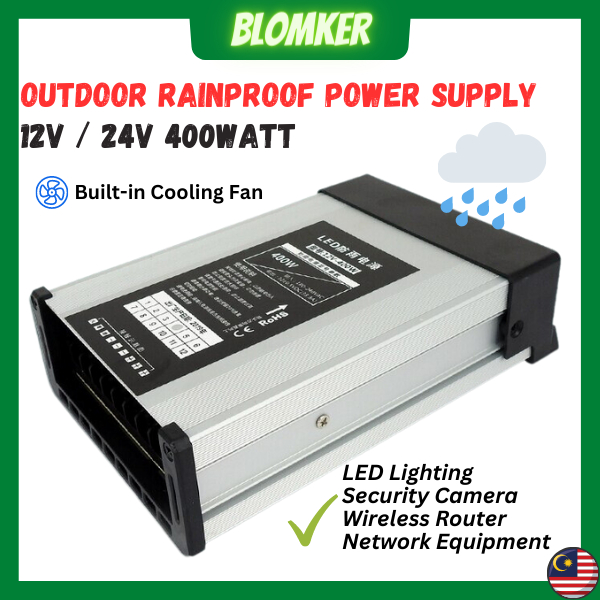 12V / 24V Rain Proof Waterproof Outdoor LED Lighting Power Supply 400W ...