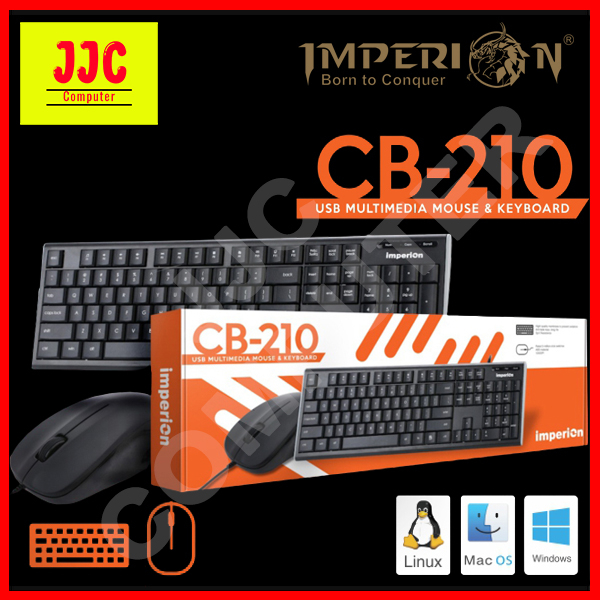 Imperion CB-210 USB Multimedia Keyboard & Mouse COMBO | Shopee Malaysia