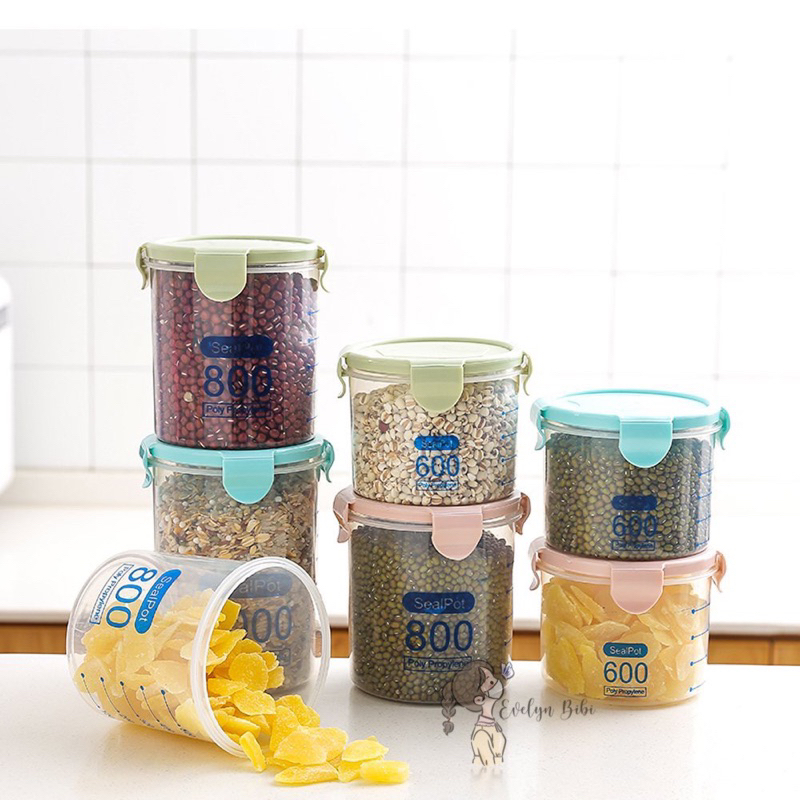 Kitchen Container Food Plastic Storage Jar Organizer Nut Snacks ...