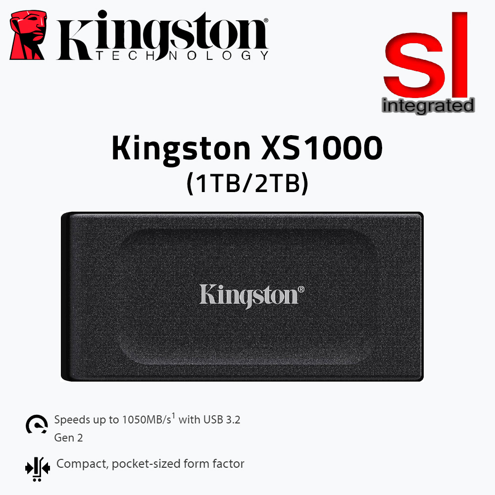 Kingston XS1000 USB 3.2 Gen 2 External SSD - 1TB/2TB | Shopee Malaysia