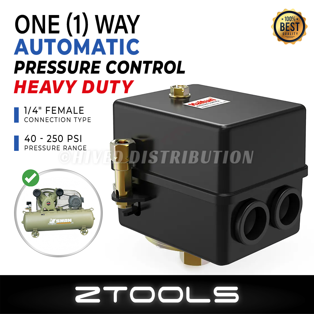 (ZTOOLS) 1/4" Pressure Control For SWAN 5HP Air Compressor | Female Valve Switch Controller ...