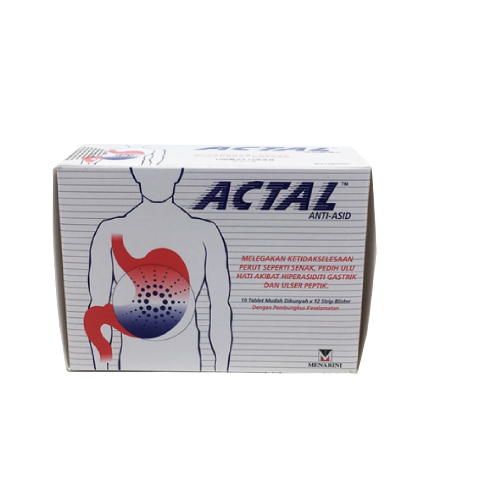 Actal Plus Tablet | Ubat Angin dan Gastrik (10's) | Shopee Malaysia