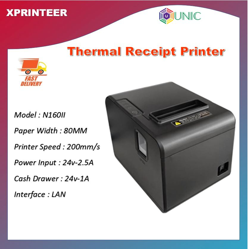 Xprinter thermal receipt printer USB+LAN with auto cutter Pos System ...