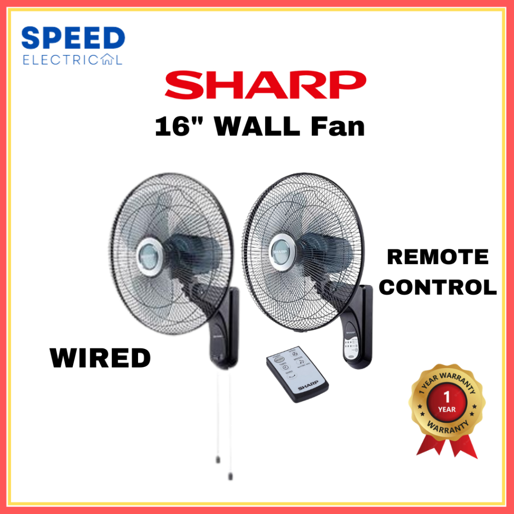 Sharp 16INCH Wall Fan PJW169 / PJW169R Remote Control KIPAS DINDING ...
